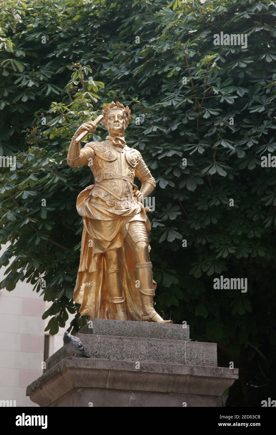 King Charles 2 in Royal Square, Jersey,Channel islands, UK Stock Photo ...