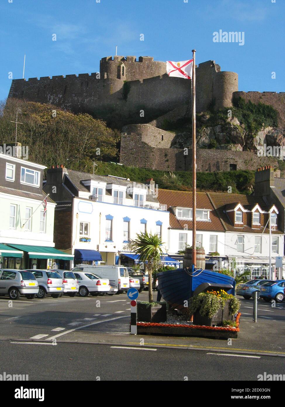 Gorey Castle ,Mont Orgueil Castle, Jersey, Channel Islands Stock Photo ...