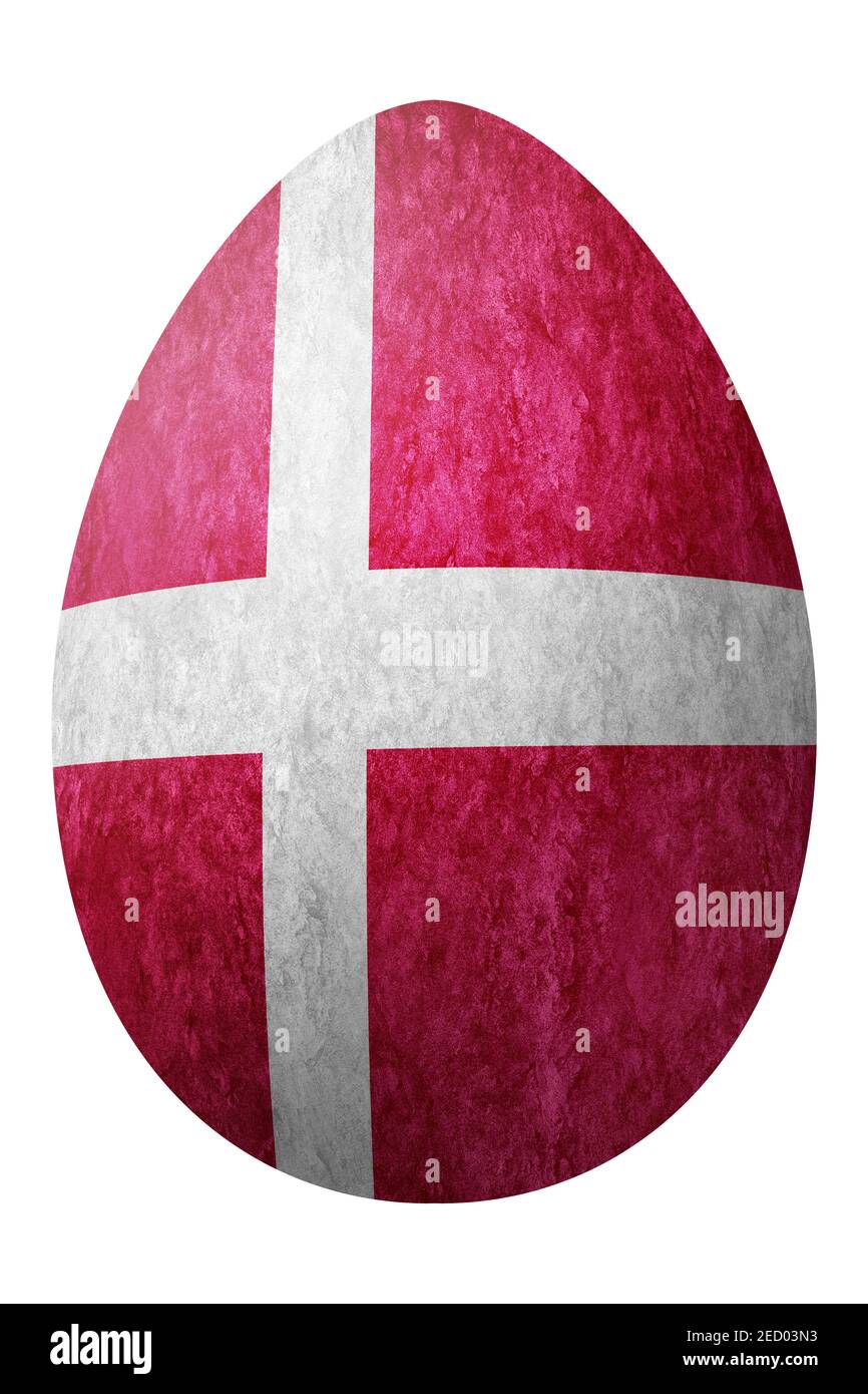 Denmark Easter Egg, National flag egg, Clipping path Stock Photo - Alamy