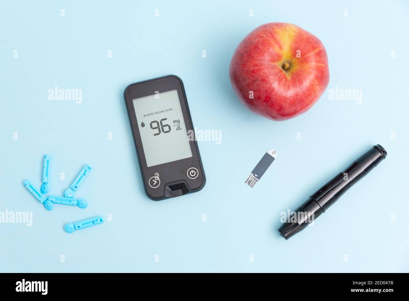 Blood glucose meter. Blood sugar level, glucometer, diabetes blood ...