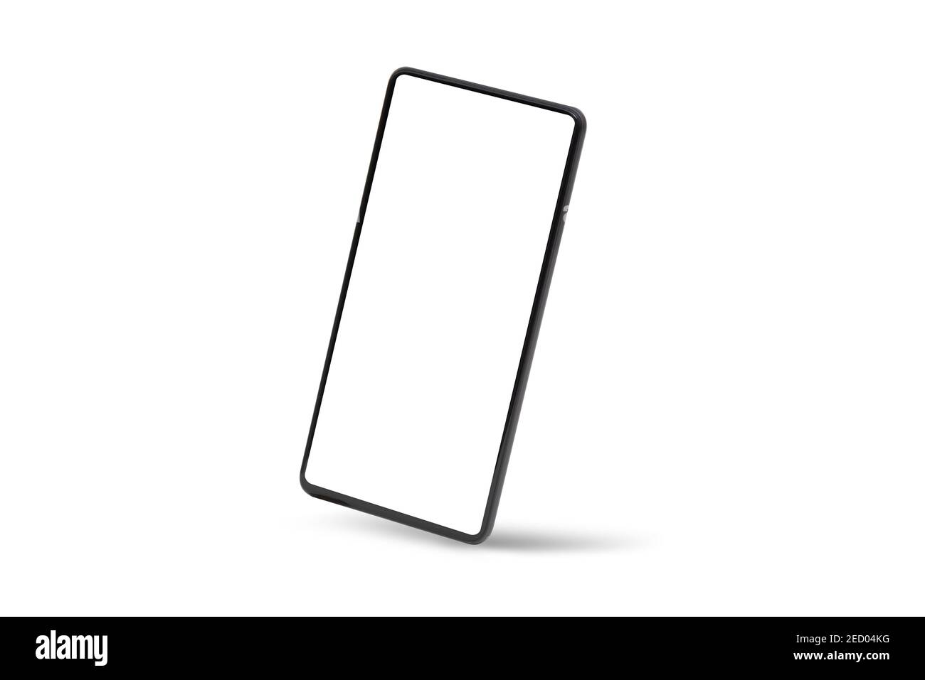 Device mockup, mobile isolated on white. Modern smartphone with blank ...