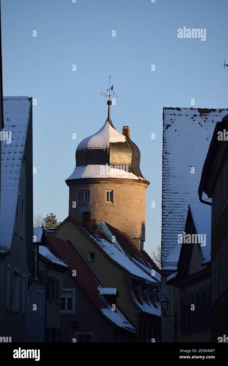 Cardinal direction indicator on a Tower Stock Photo - Alamy