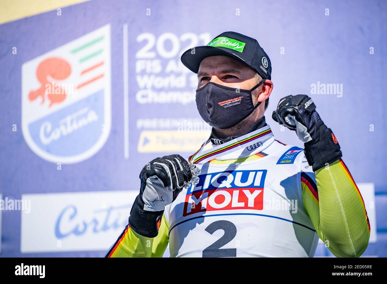 14 February 2021, Italy, Cortina D´ampezzo: Alpine skiing: World Championships, downhill, men ...