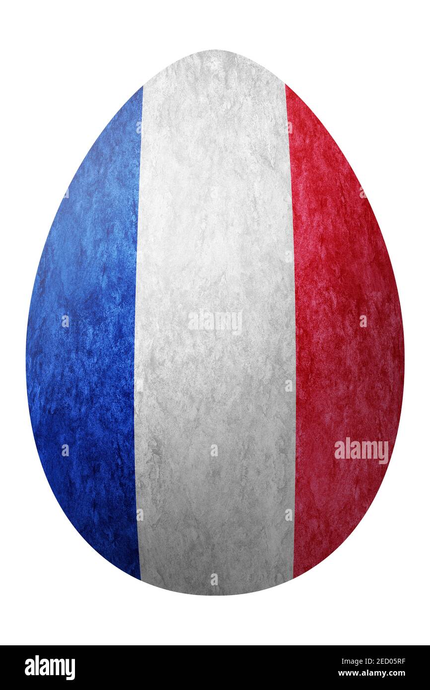 France Easter Egg, National flag egg, Clipping path Stock Photo - Alamy