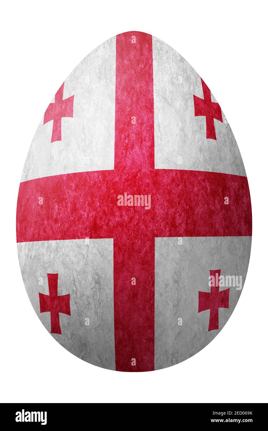 Georgia Easter Egg, National flag egg, Clipping path Stock Photo - Alamy