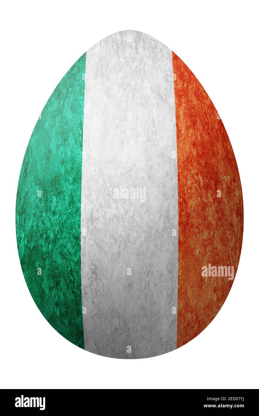 Ireland Easter Egg, National flag egg, Clipping path Stock Photo - Alamy