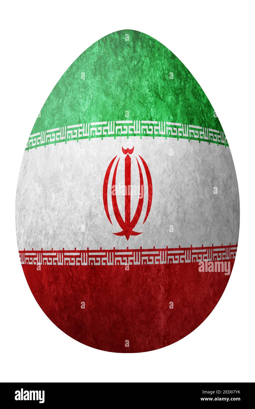 Iran Easter Egg, National flag egg, Clipping path Stock Photo - Alamy