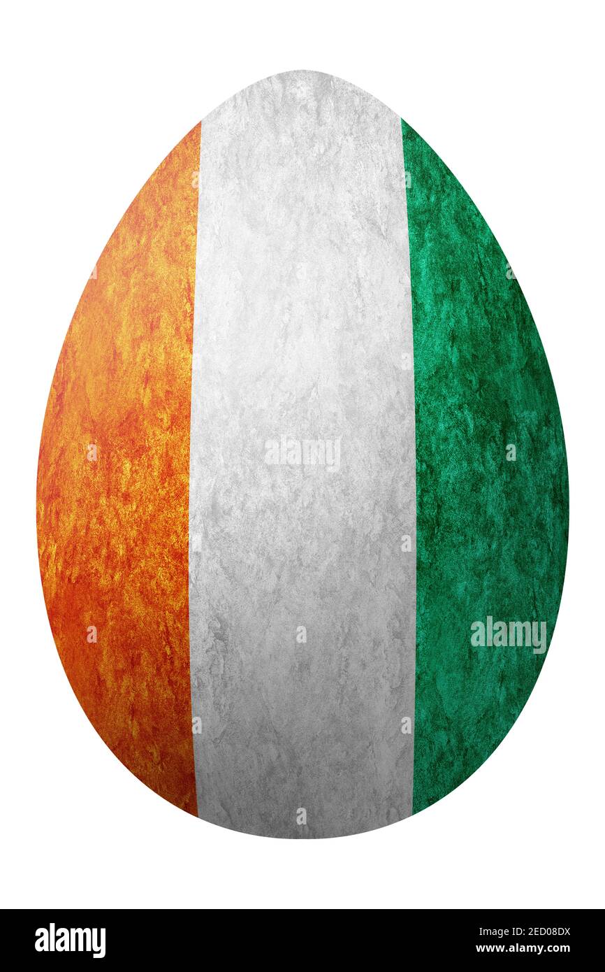 Ivory Coast Easter Egg, National flag egg, Clipping path Stock Photo ...