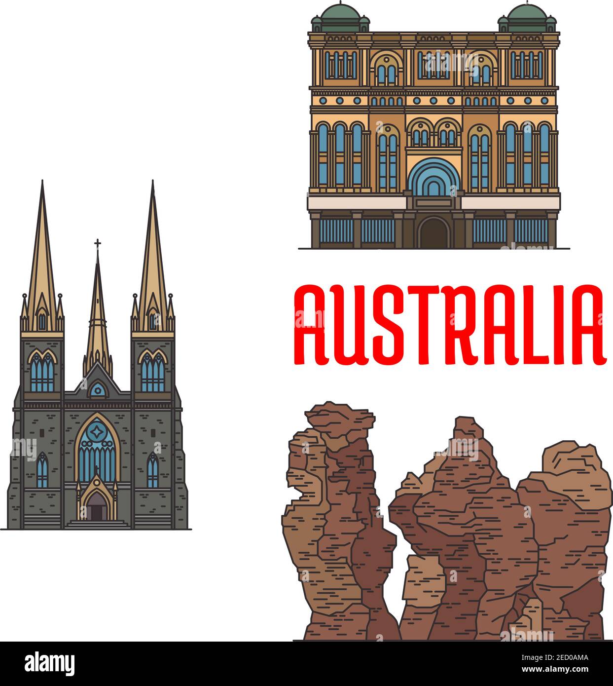 Heritage architecture melbourne Stock Vector Images - Alamy