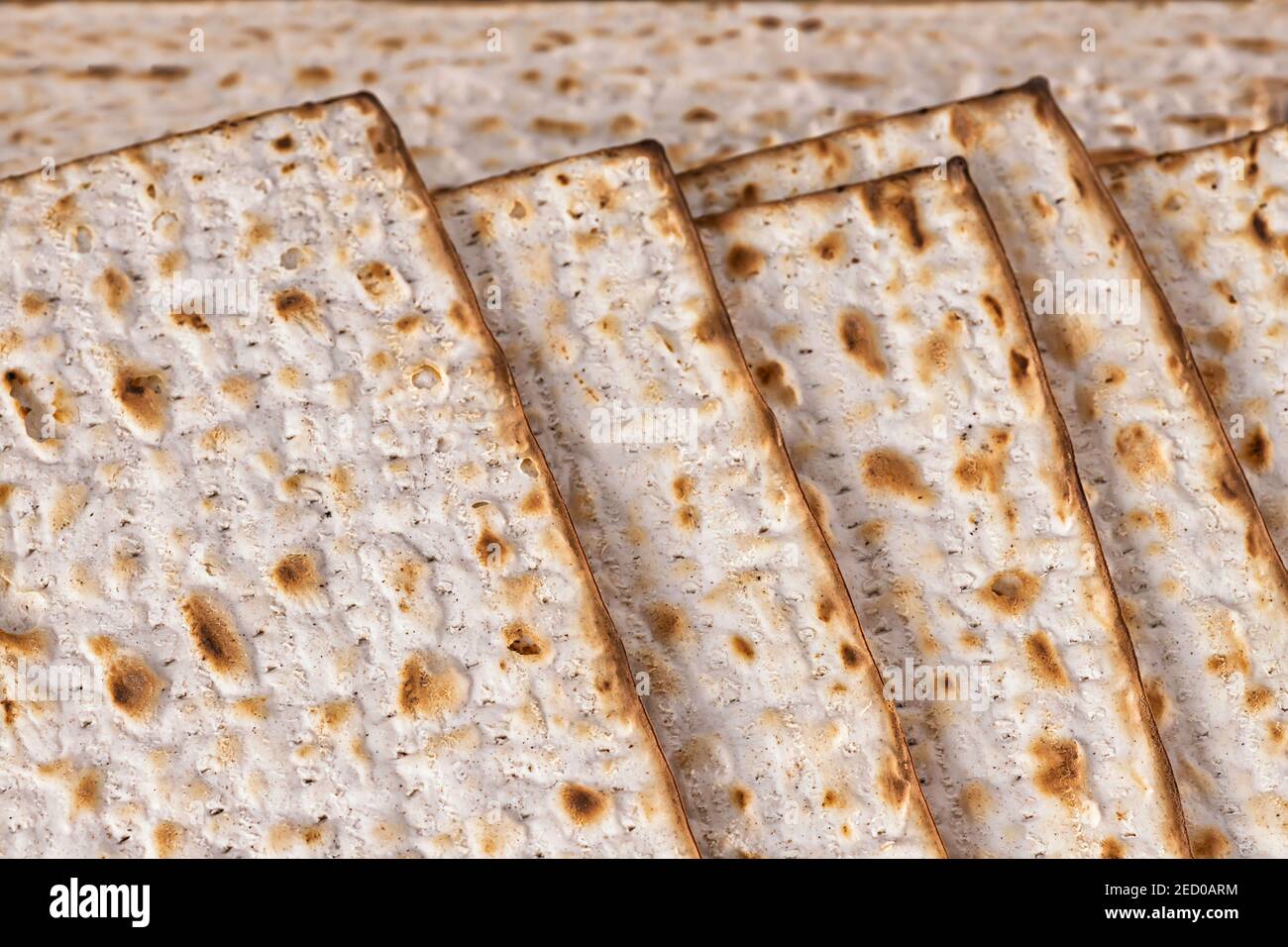 Matzot sheets close up. Symbol of Jewish Passover Stock Photo - Alamy