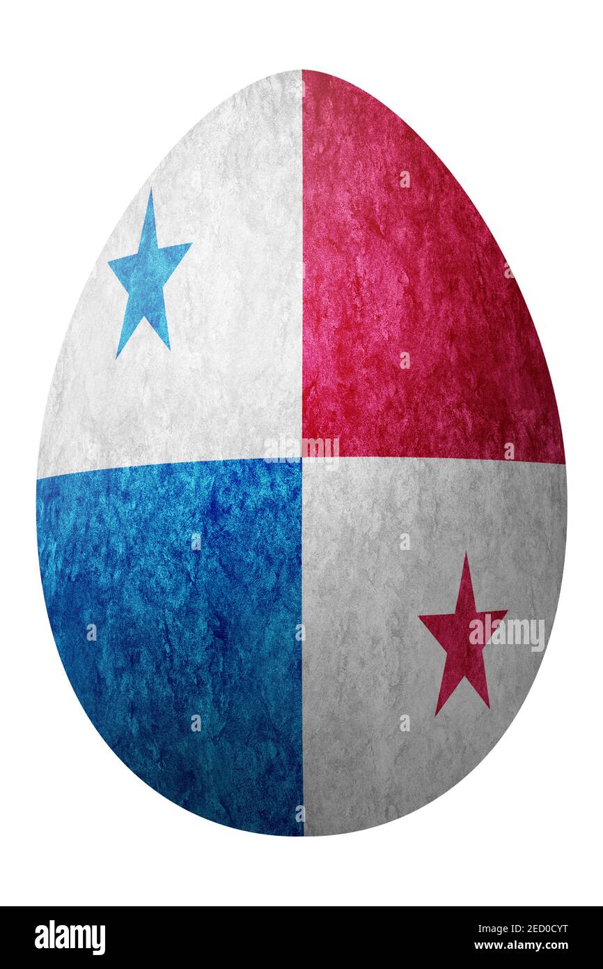 Panama Easter Egg, National flag egg, Clipping path Stock Photo - Alamy