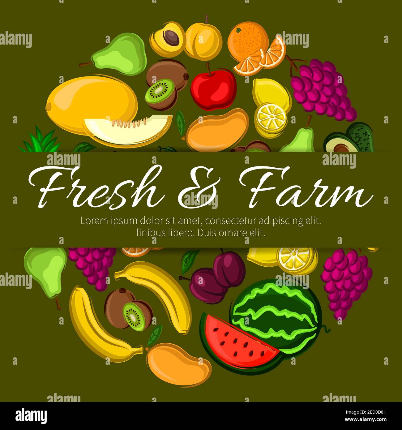 Mango melon orange Stock Vector Images - Alamy