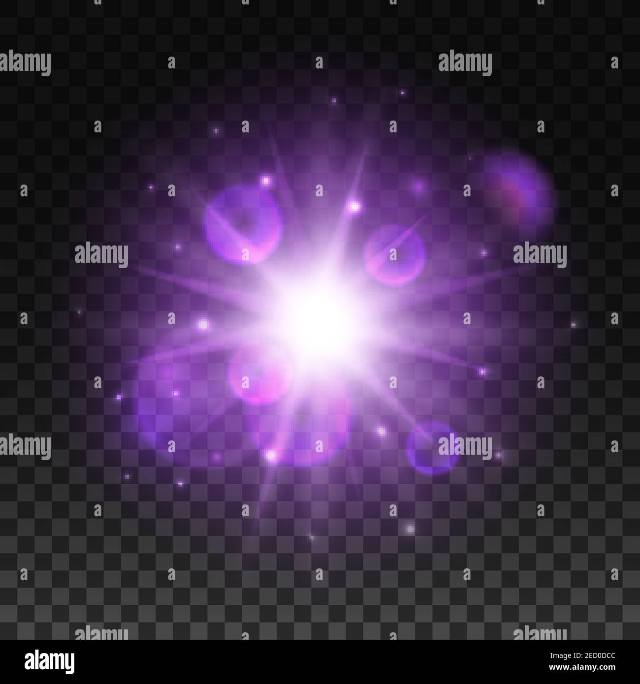 Light shining in space with lens flare sparkle. Magic luminous glowing ...