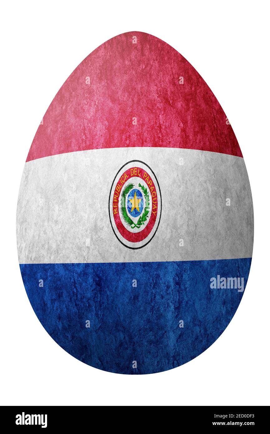Paraguay Easter Egg, National flag egg, Clipping path Stock Photo - Alamy