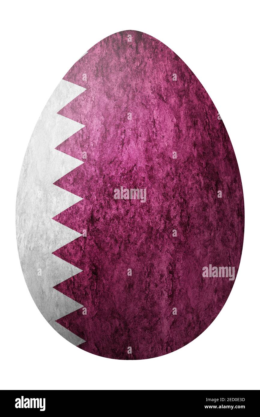 Qatar Easter Egg, National flag egg, Clipping path Stock Photo - Alamy