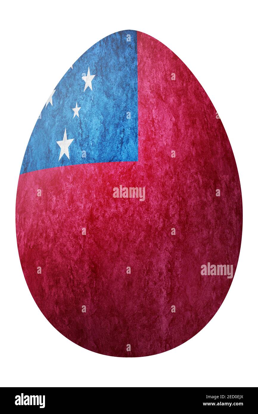 Samoa Easter Egg, National flag egg, Clipping path Stock Photo - Alamy
