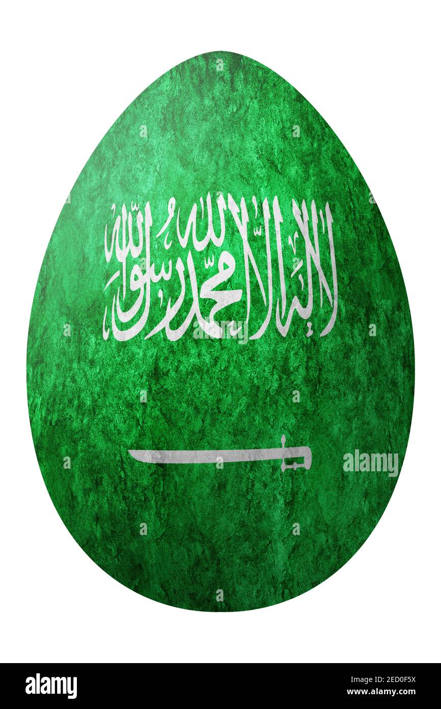 Saudi Arabia Easter Egg, National flag egg, Clipping path Stock Photo ...