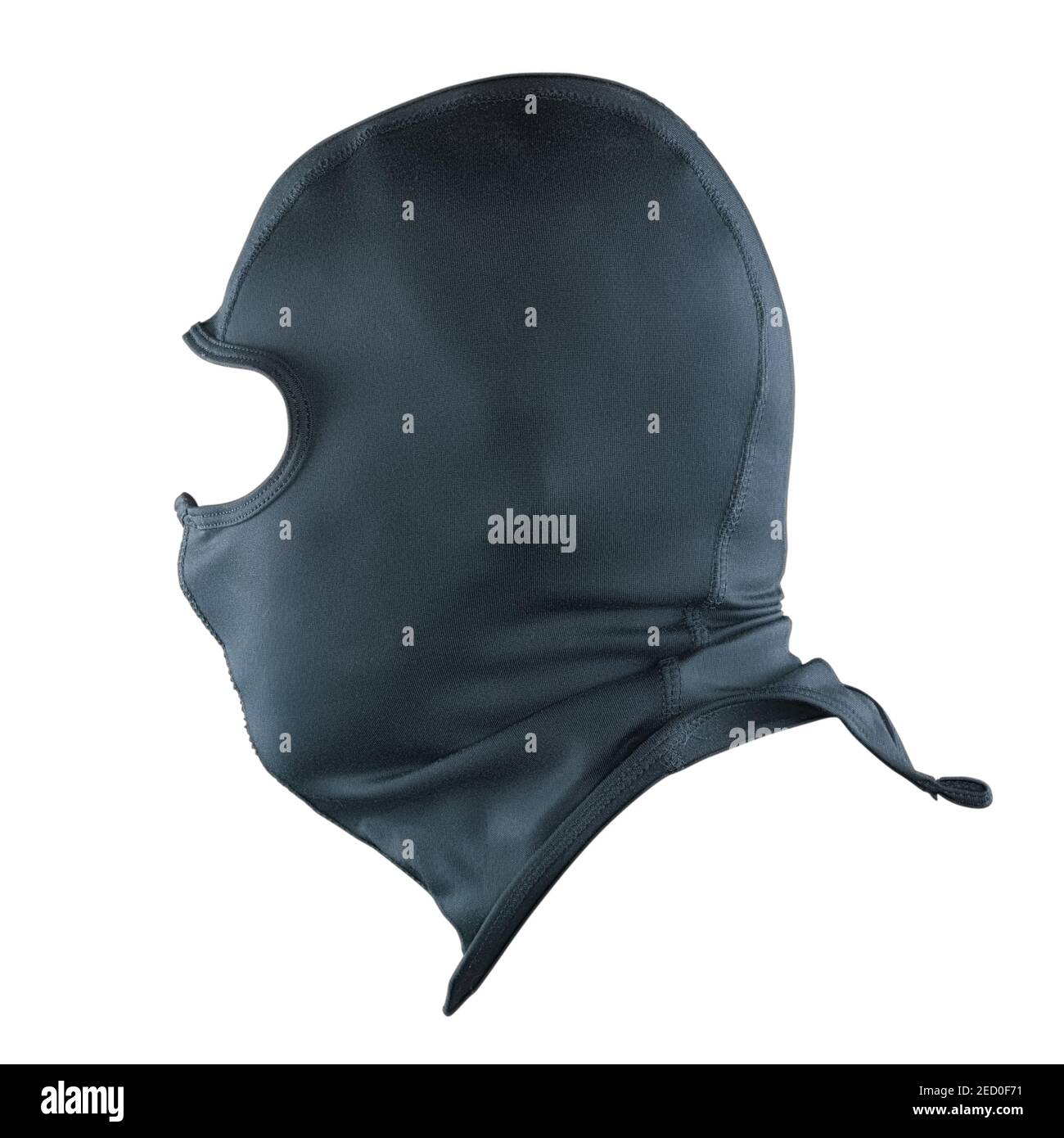 Black full face mask side view. Isolated on white, clipping path ...