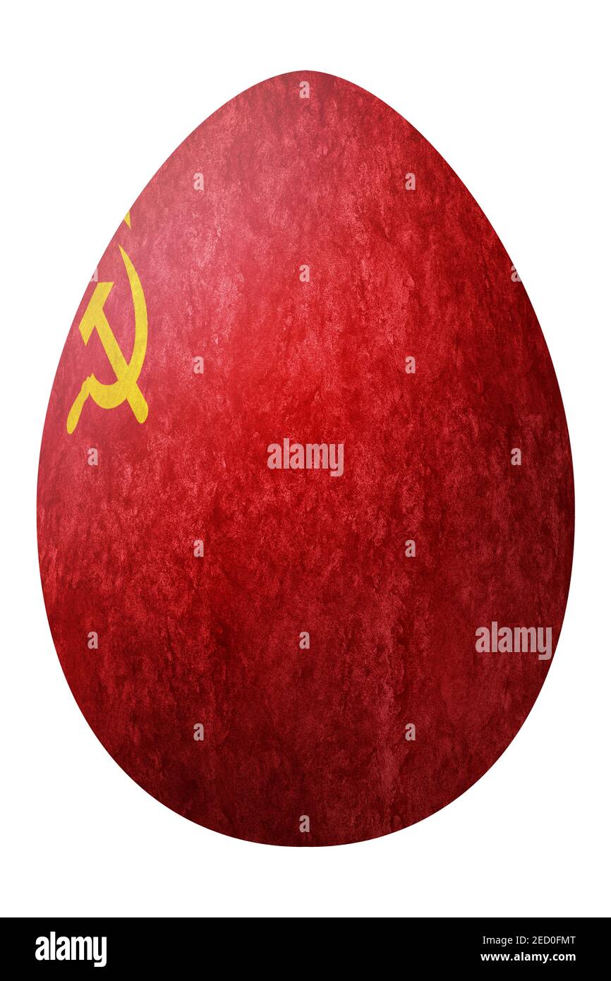 Soviet Union Easter Egg, National flag egg, Clipping path Stock Photo ...