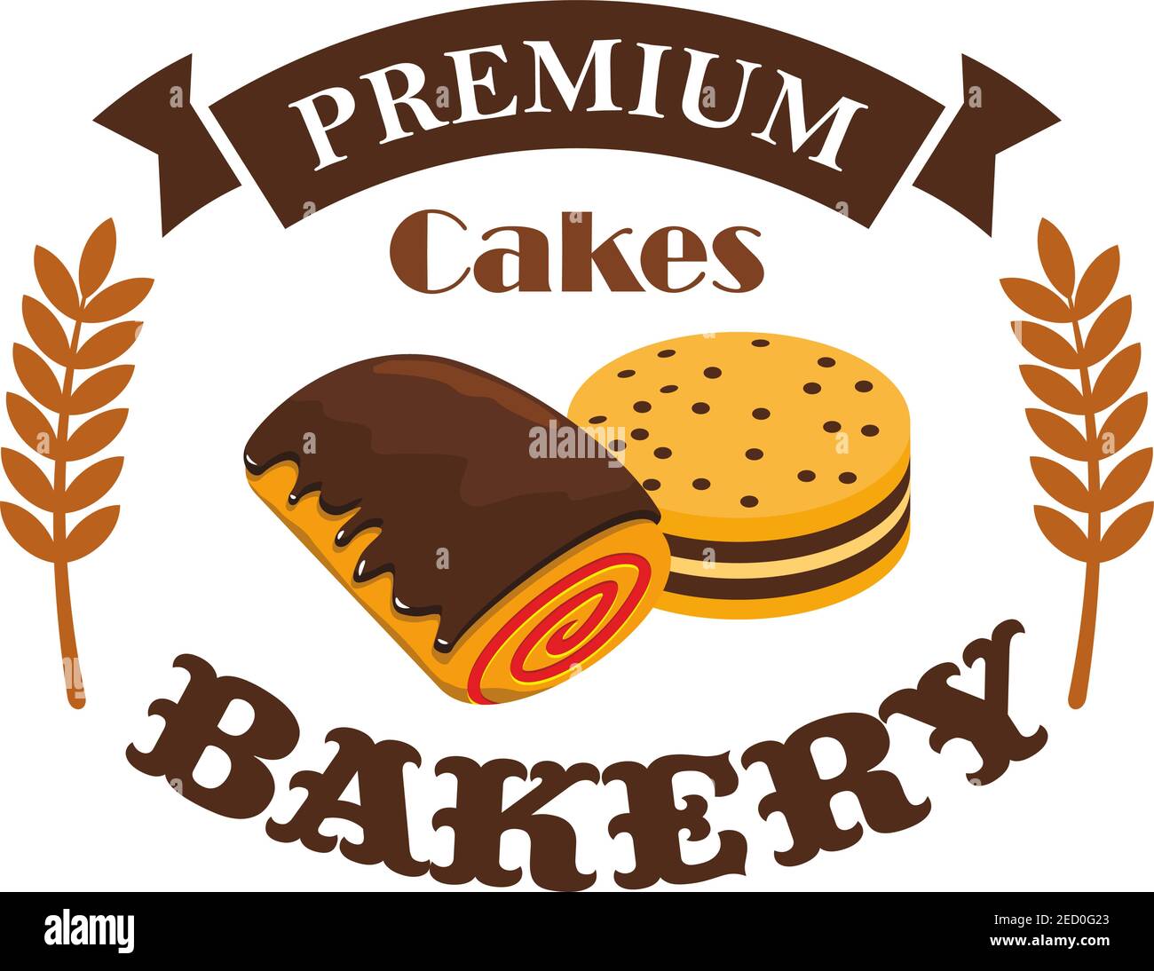 Bakery, pastry shop emblem, Vector patisserie business label. Menu card ...