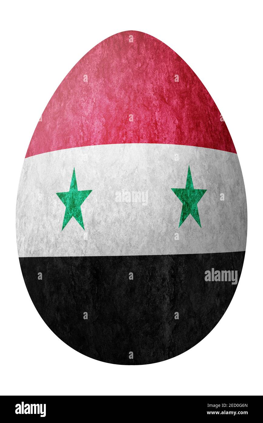Syria Easter Egg, National flag egg, Clipping path Stock Photo - Alamy