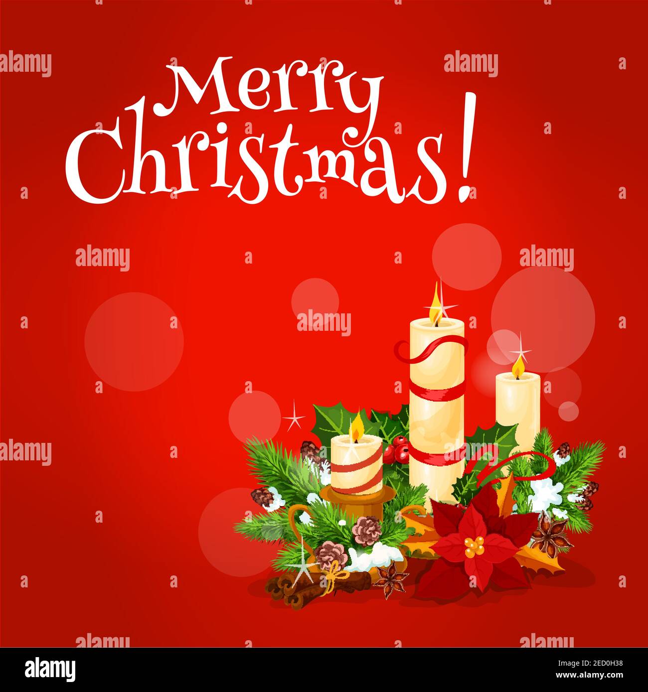 Fir tree candle flower Stock Vector Images - Alamy