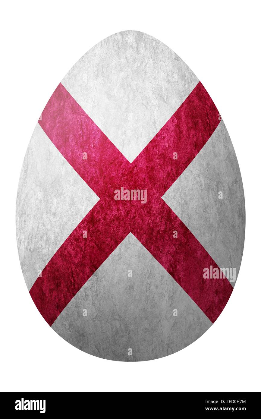 Alabama state flag Easter Egg, Alabama Happy Easter, Clipping Path ...