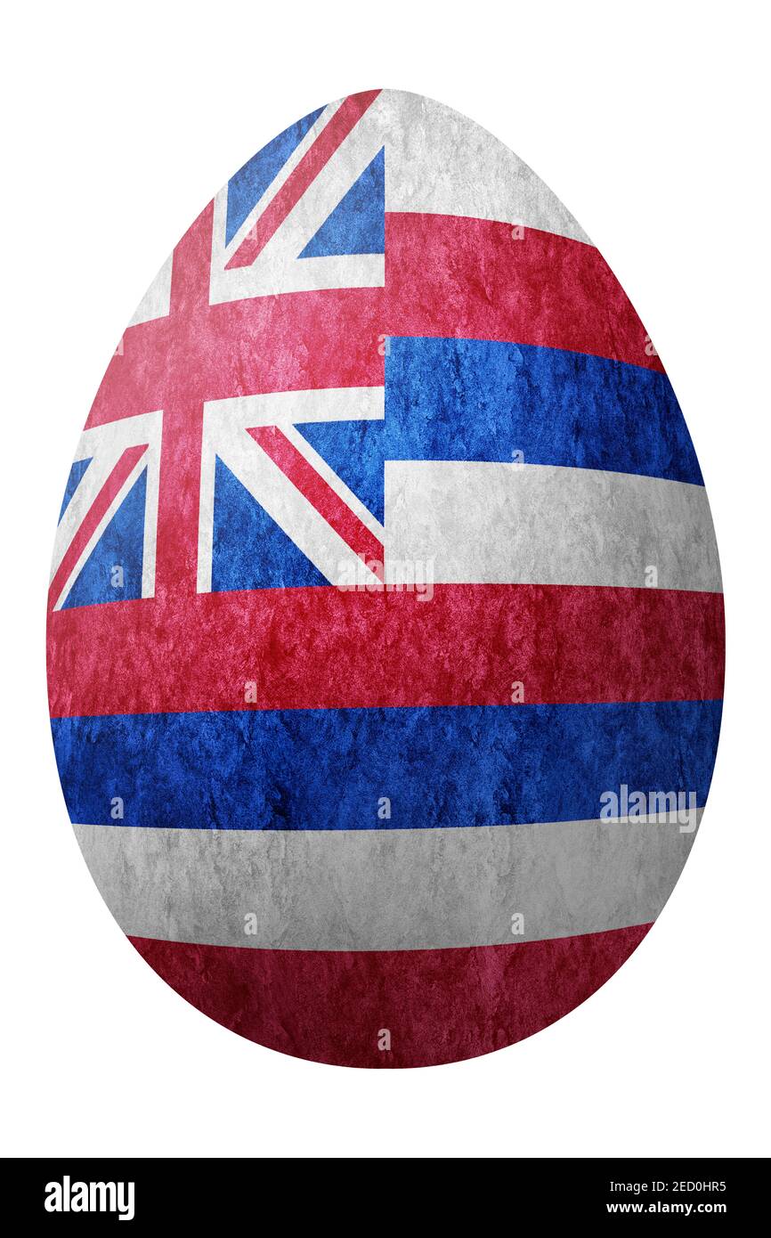 Hawaii state flag Easter Egg, Hawaii Happy Easter, Clipping Path Stock ...
