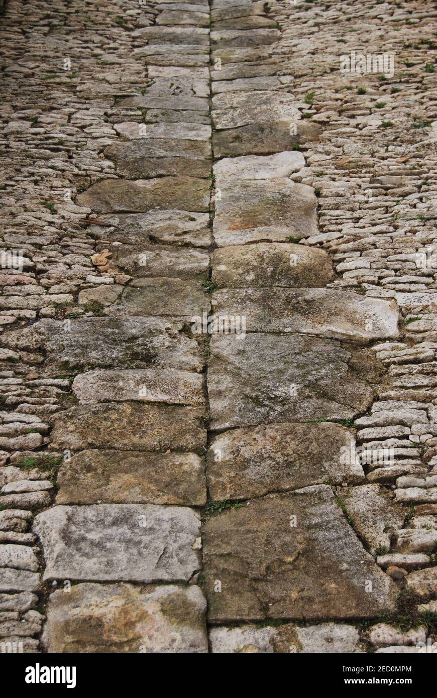 Ancient cobbled path in a French hilltop village Stock Photo - Alamy