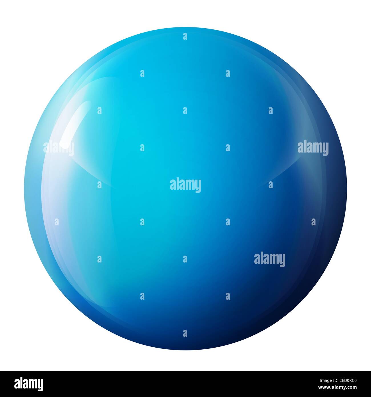 Glass blue ball or precious pearl. Glossy realistic ball, 3D abstract ...