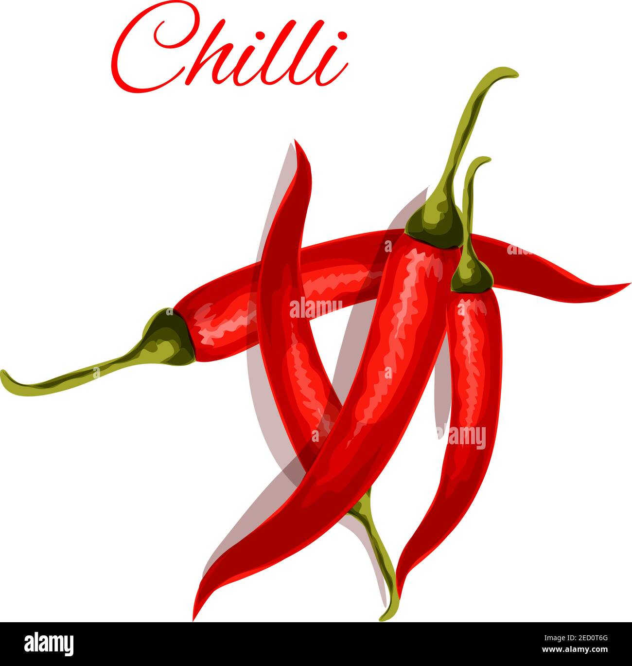Chili hot pepper icon. Red spicy chili pepper pods. Vector isolated ...