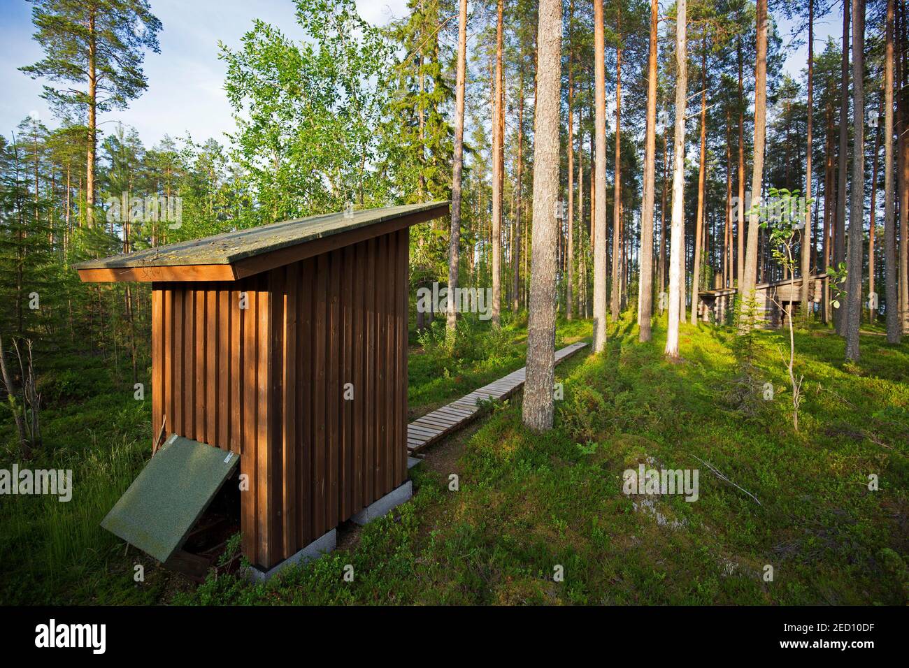 Dry toilet at hiker's cabin, North Karelia, Finland Stock Photo - Alamy