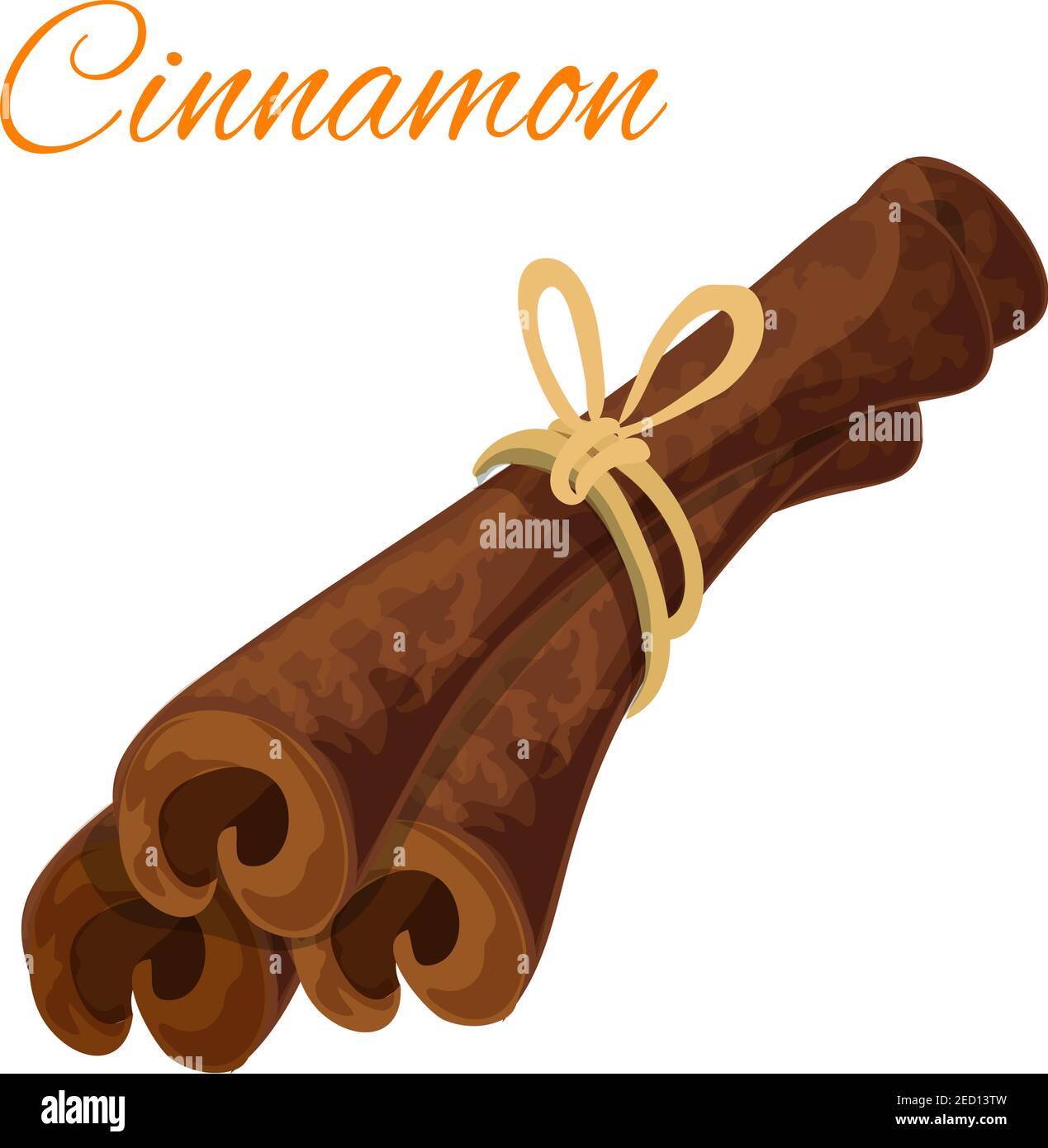 Organic cinnamon bark Stock Vector Images - Alamy