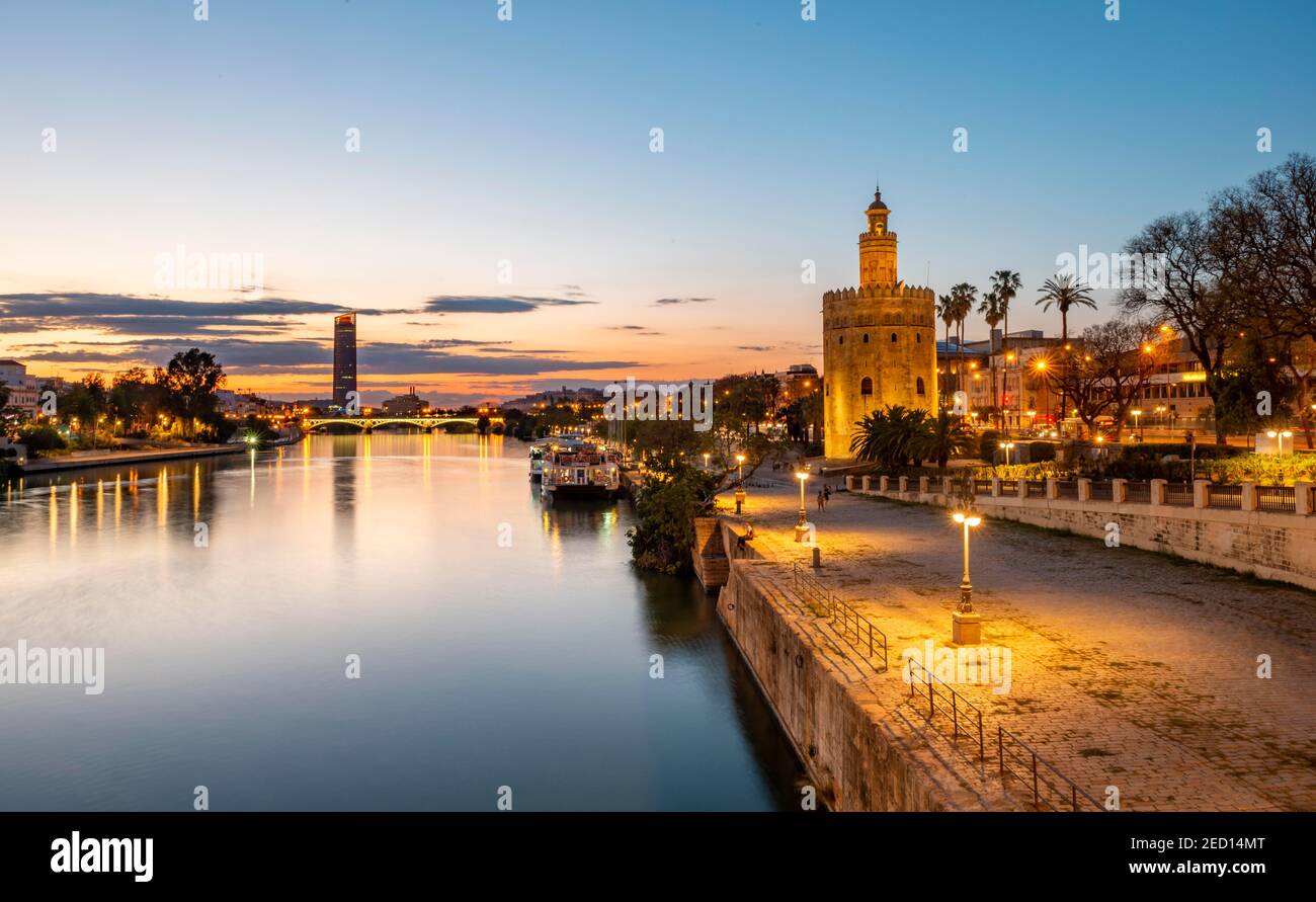 Promenade at the river rio guadalquivir hi-res stock photography and ...
