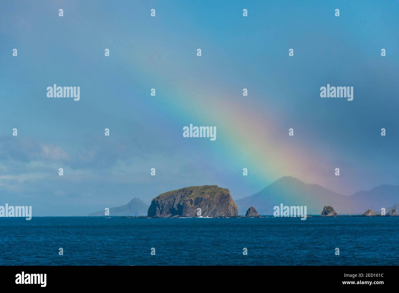 Rainbow over Ocean Harbour, South Georgia, Antarctica Stock Photo - Alamy