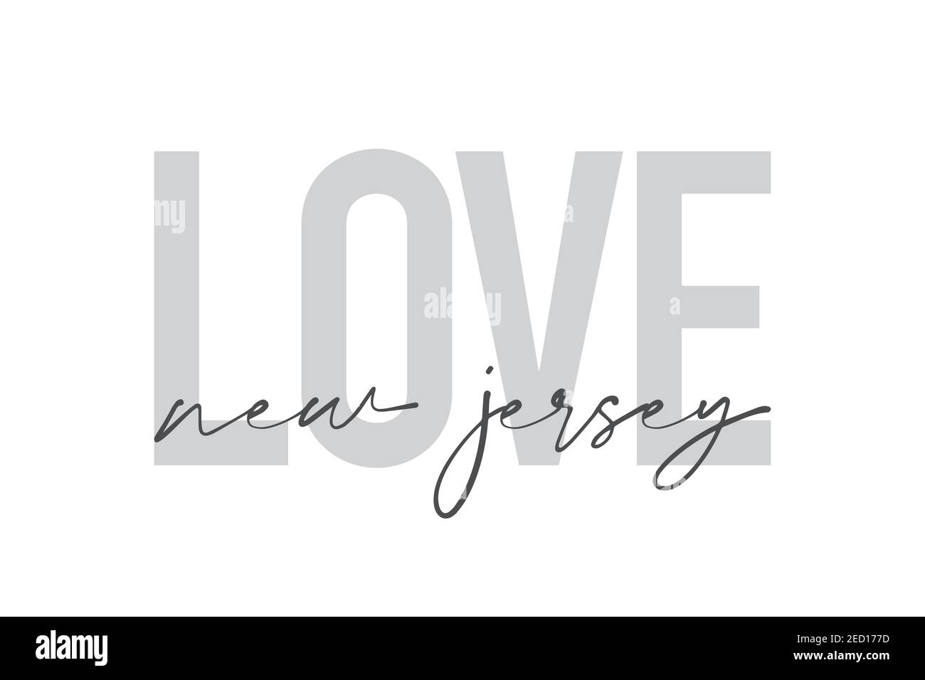 Modern, urban, simple graphic design of a saying "Love New Jersey" in ...