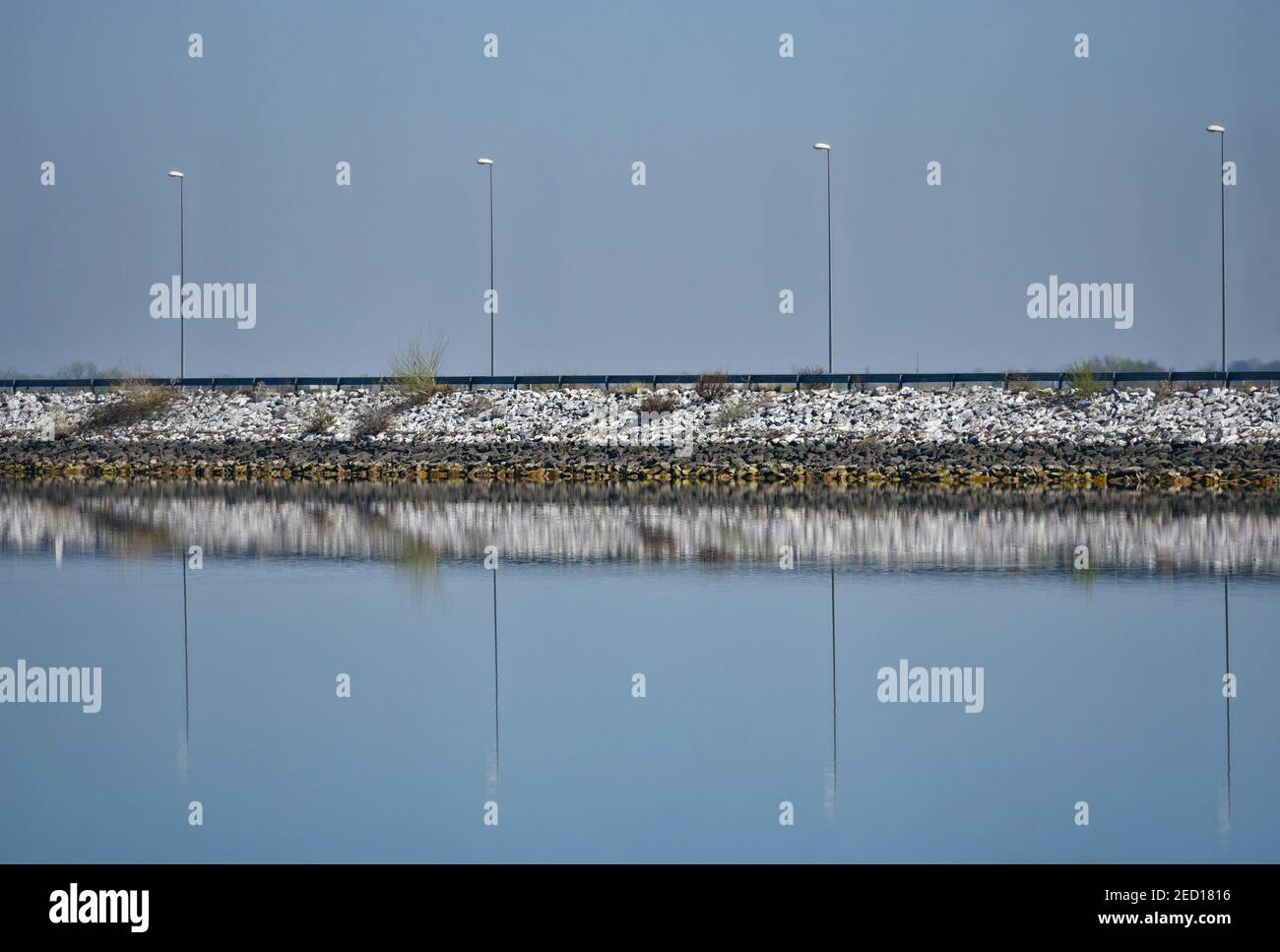 Landscape with panoramic view of Haliacmon river in Veroia, Central ...