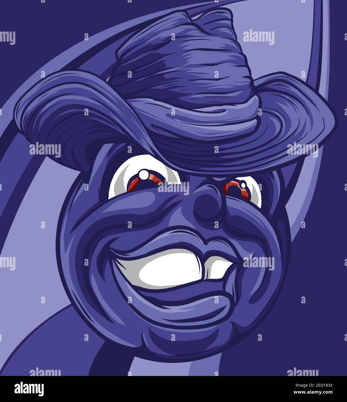 Cute smiling emoticon wearing cowboy hat, emoji, smiley Stock Vector ...