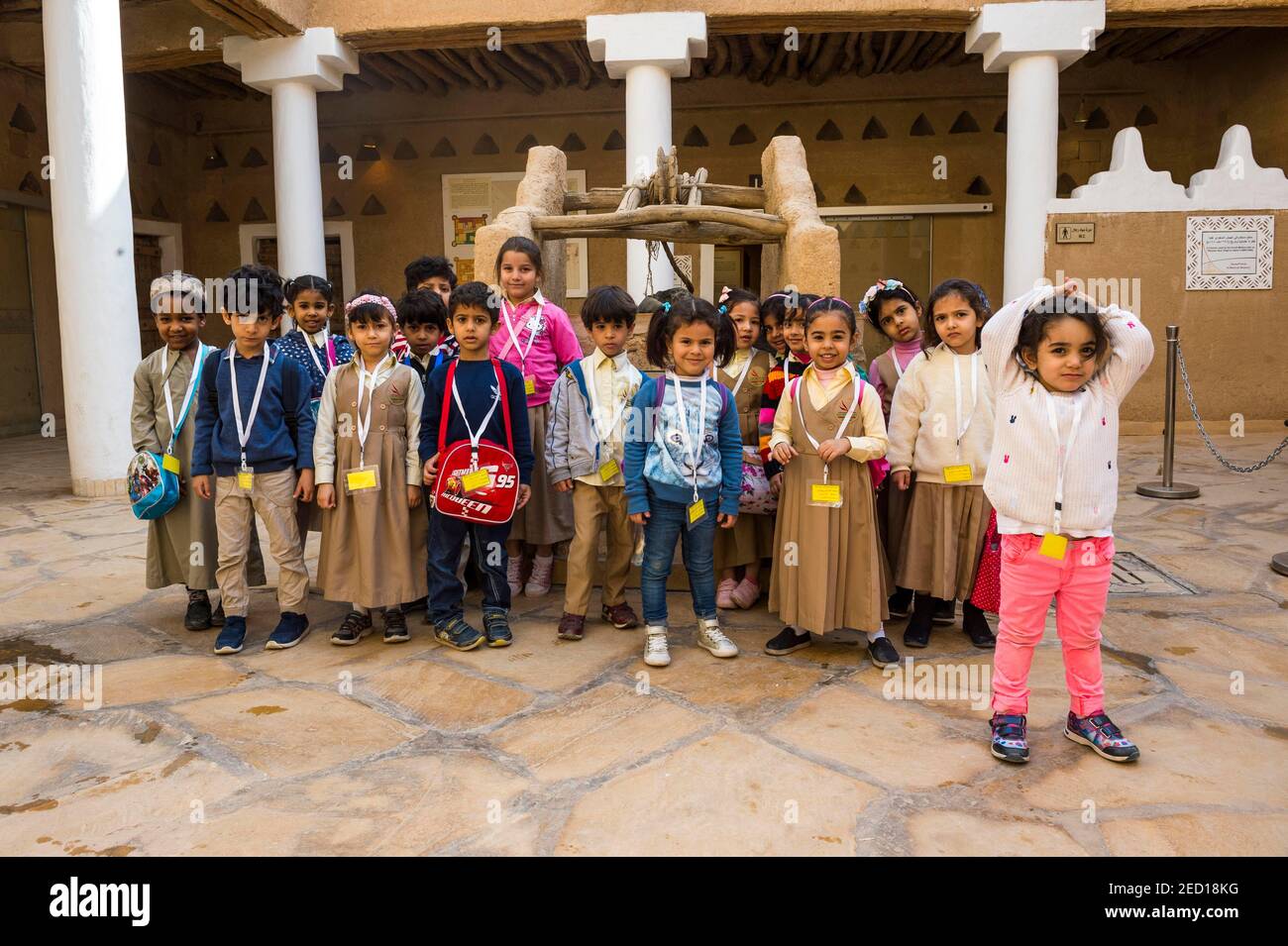 Local children, little girsl, Masmak fort, Riadh, Saudi Arabia Stock ...