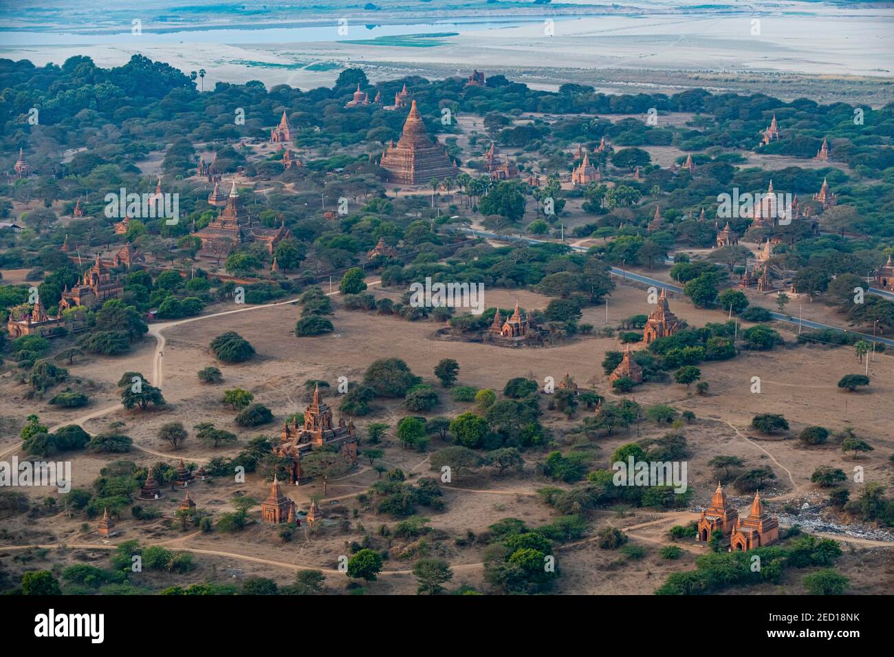 Bagan temples aerial hi-res stock photography and images - Alamy