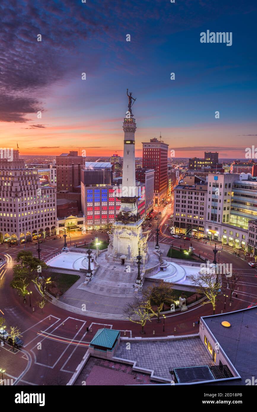 Aerial downtown indianapolis indiana hi-res stock photography and ...