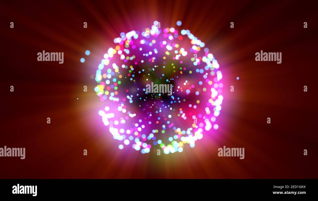 cell particle light ray color, illustration render Stock Photo - Alamy