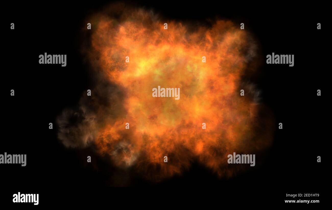 fire flame explosion in space, abstract illustration Stock Photo - Alamy