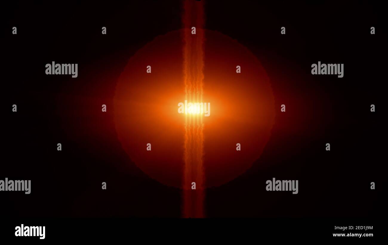 light flare ray red lens illustration render Stock Photo - Alamy
