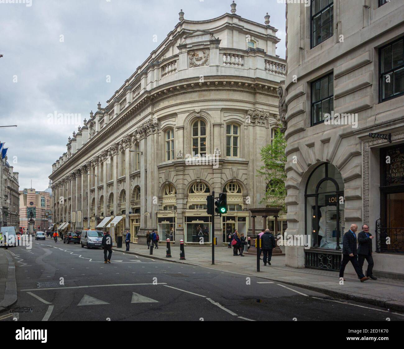 Street view of Cornhill in the city of London, UK Stock Photo - Alamy