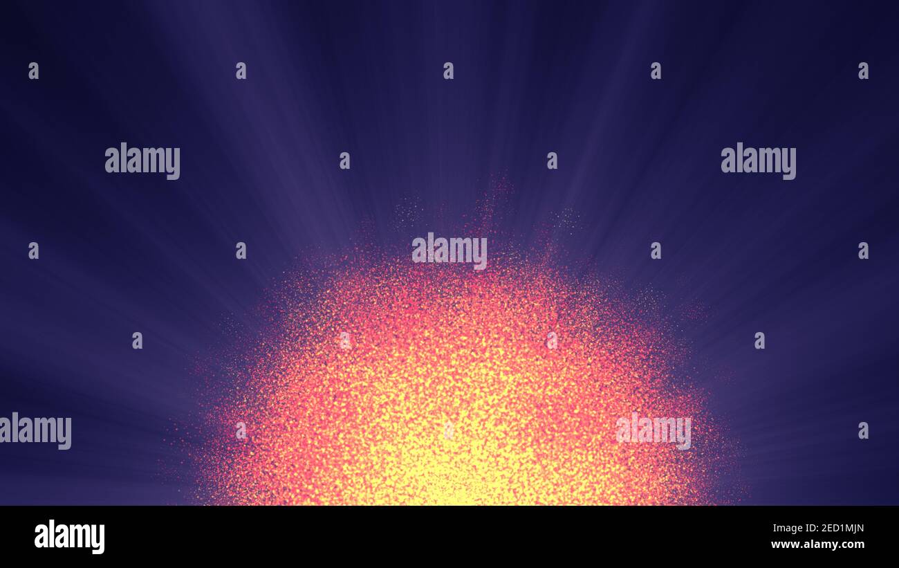 Abstract particles sun solar flare particles illustration 3d render ...