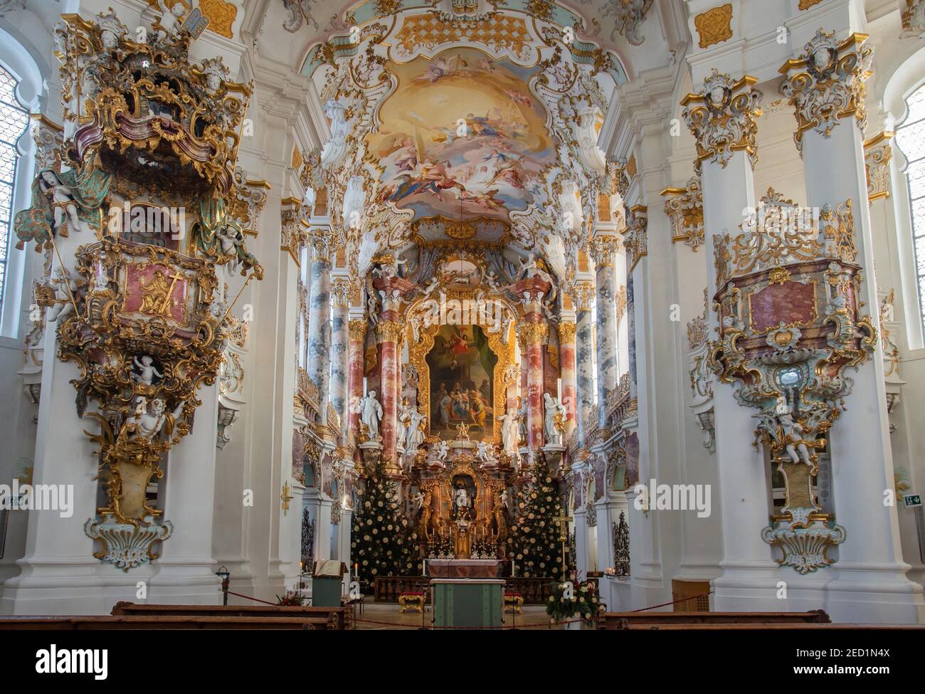 Interior wieskirche wies steingaden upper hi-res stock photography and ...