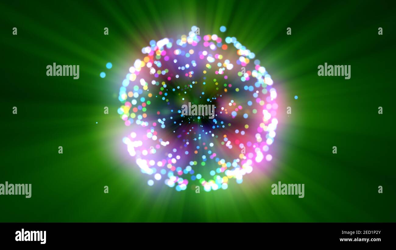 cell particle light ray color, illustration render Stock Photo - Alamy