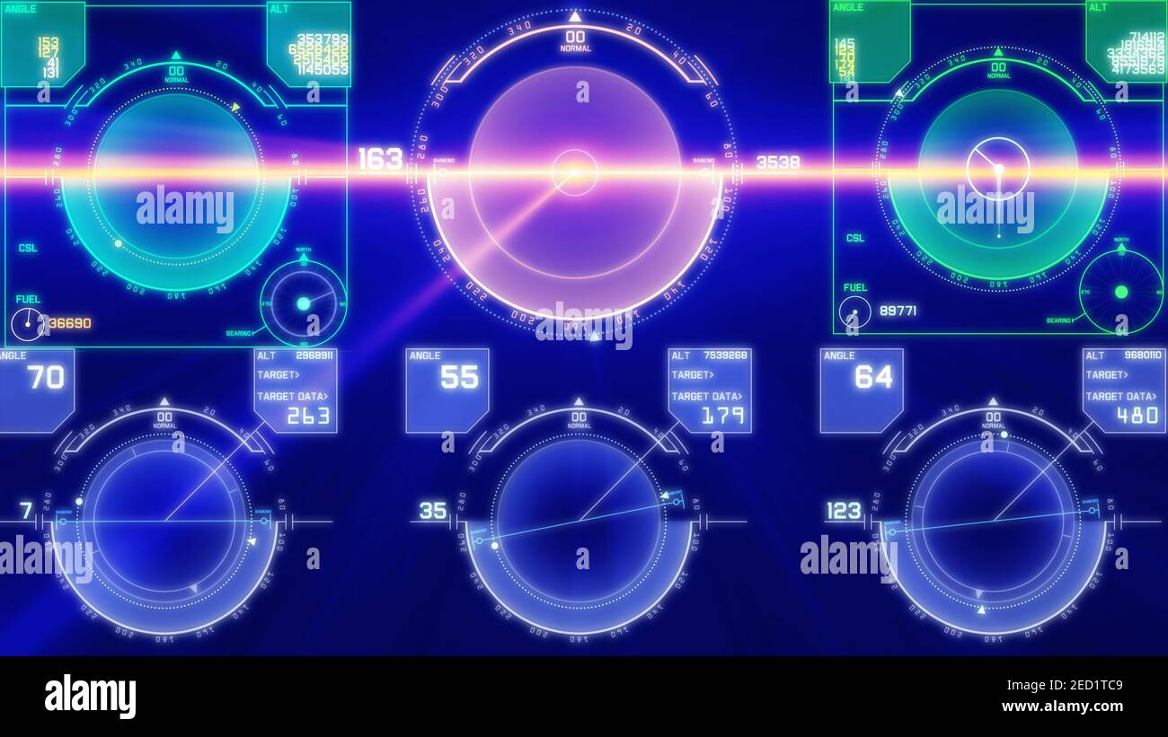 flight control panel instrument navigation light illustration Stock ...