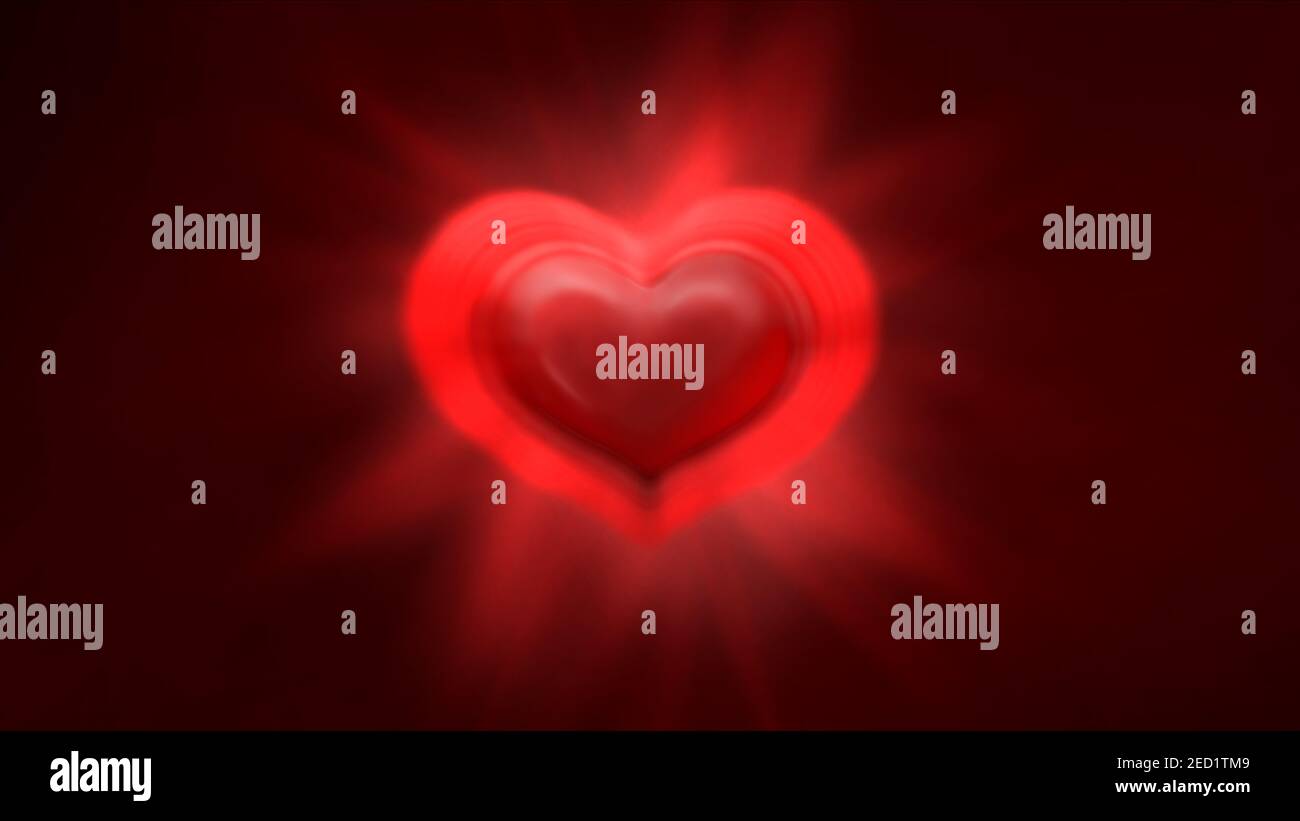 Heart Neon Glow light ray, illustration render Stock Photo - Alamy